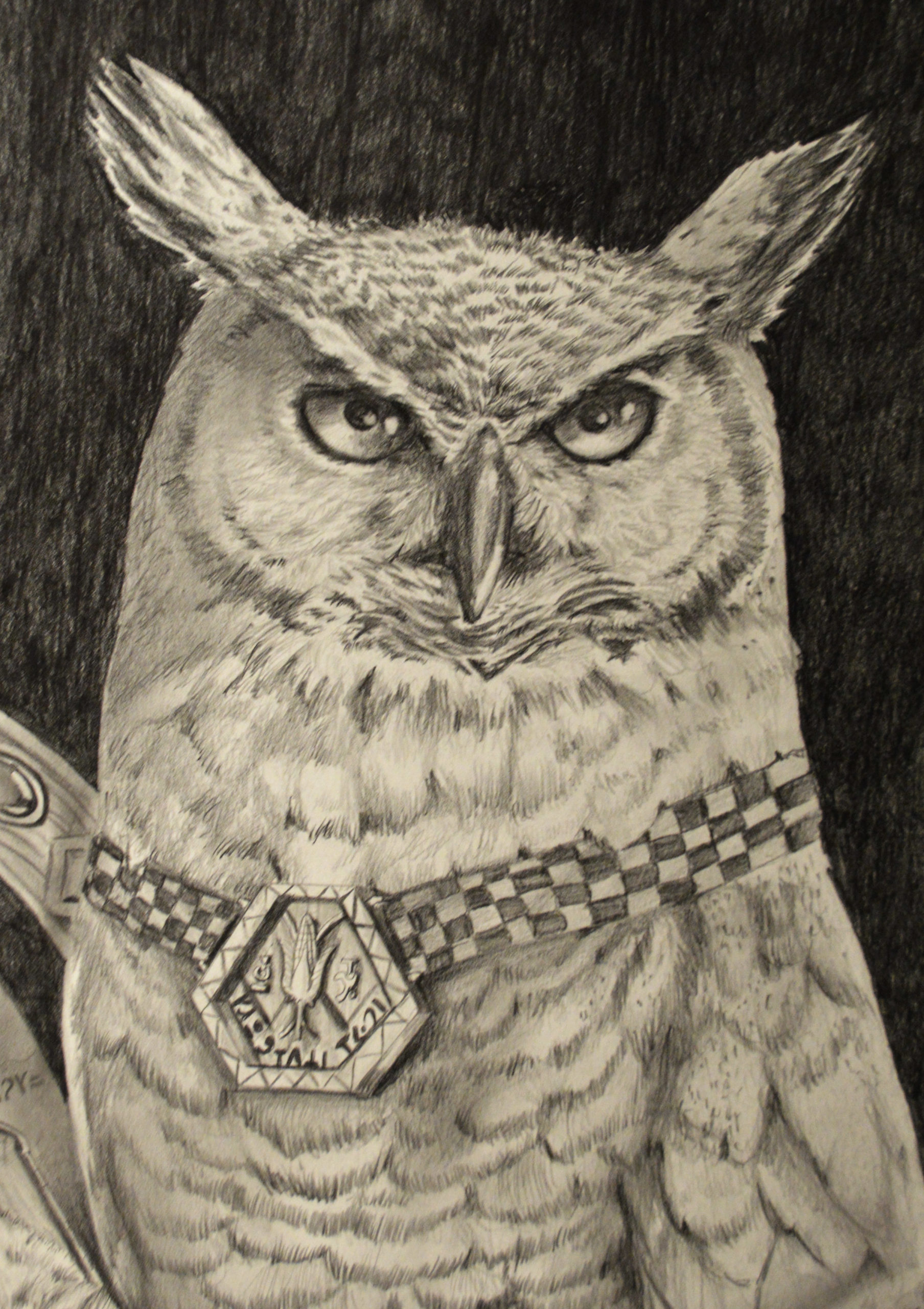 El profesor Búho. (Obra original) - Donoso Art Gallery