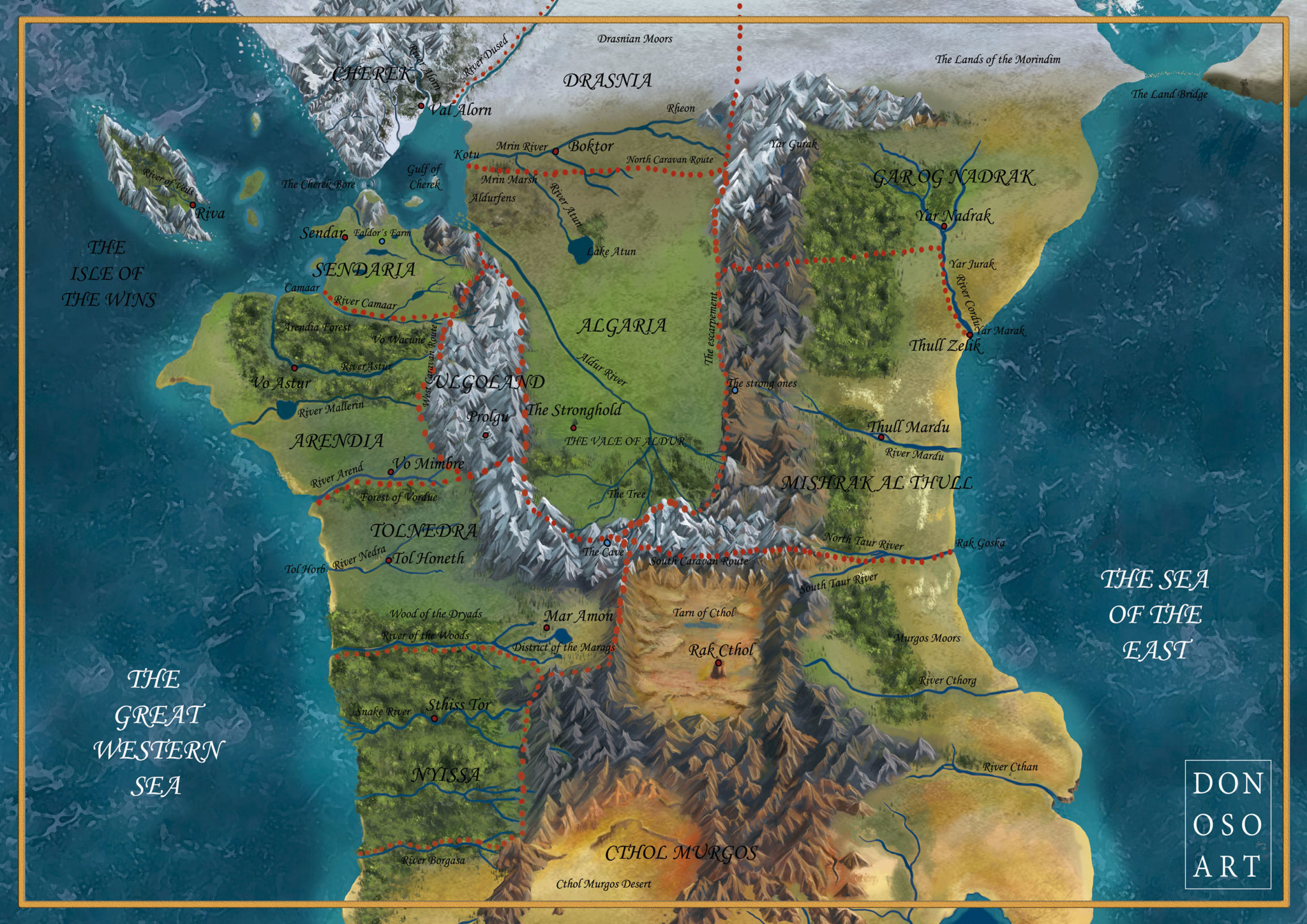 Mapa Belgarath (Aloria) - Donoso Art Gallery
