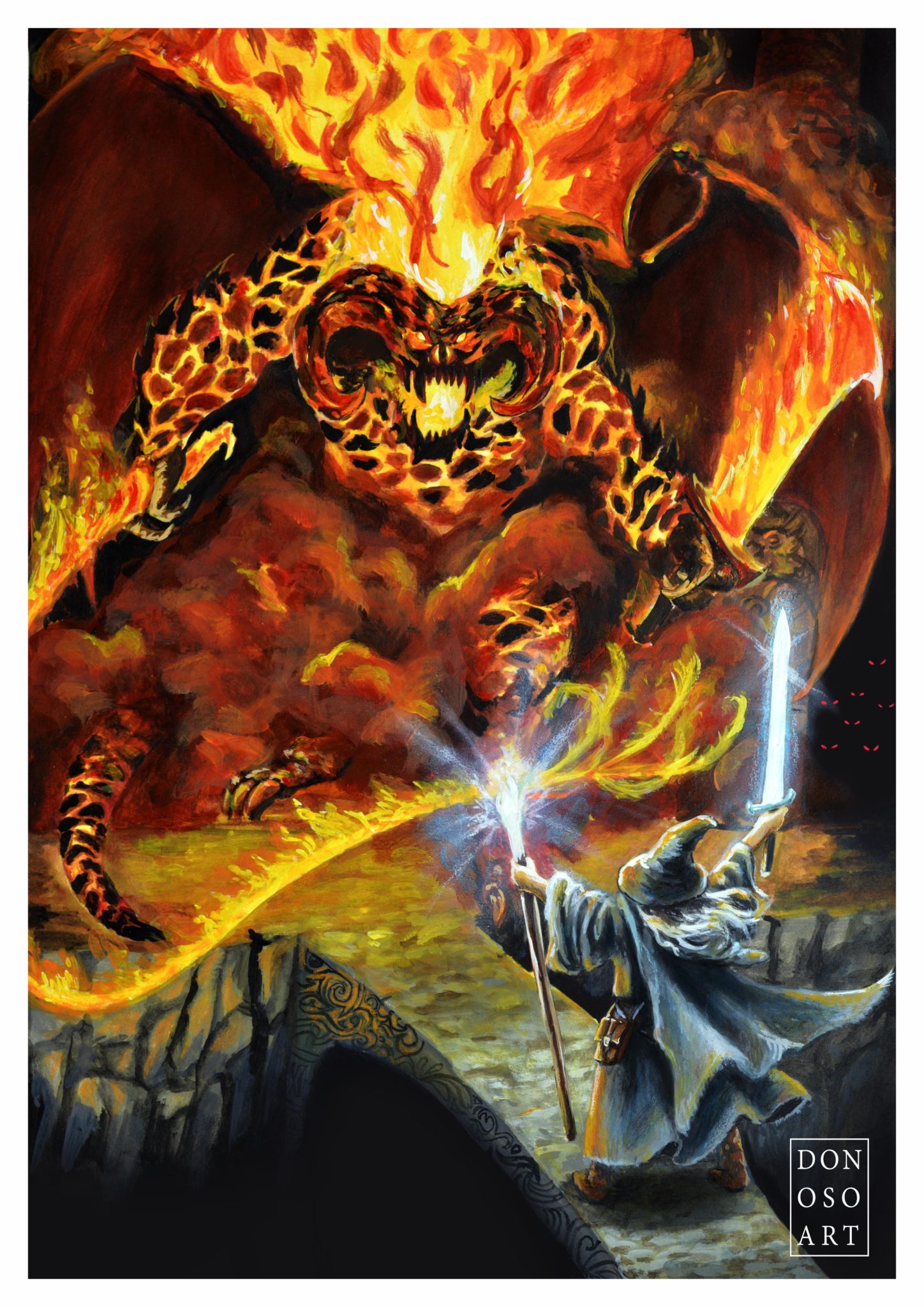 Gandalf y el Balrog - Donoso Art Gallery