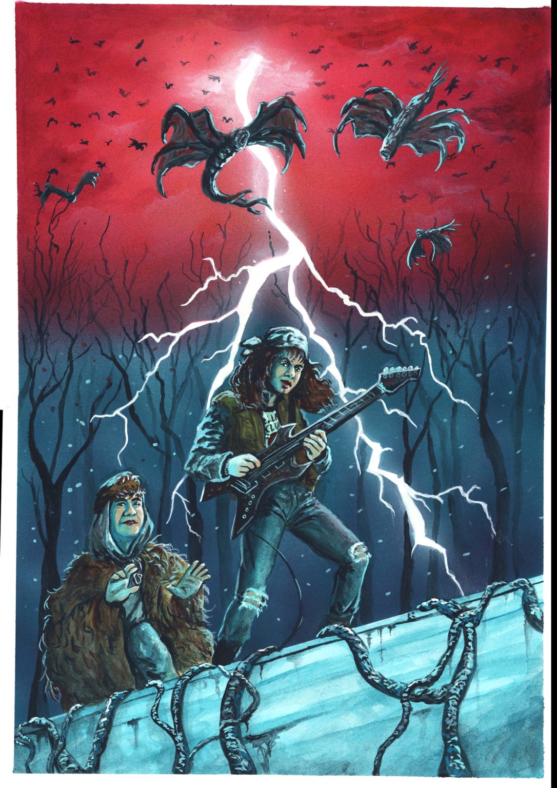 Stranger Things, Eddie Munson (Obra original) - Donoso Art Gallery